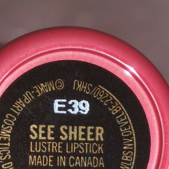 MAC Cosmetics | Makeup | Mac See Sheer Lustre Lipstick E 39 | Poshmark